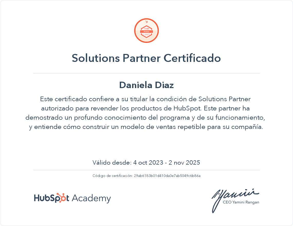 HubSpot Academy HubSpot Solutions Partner Certification