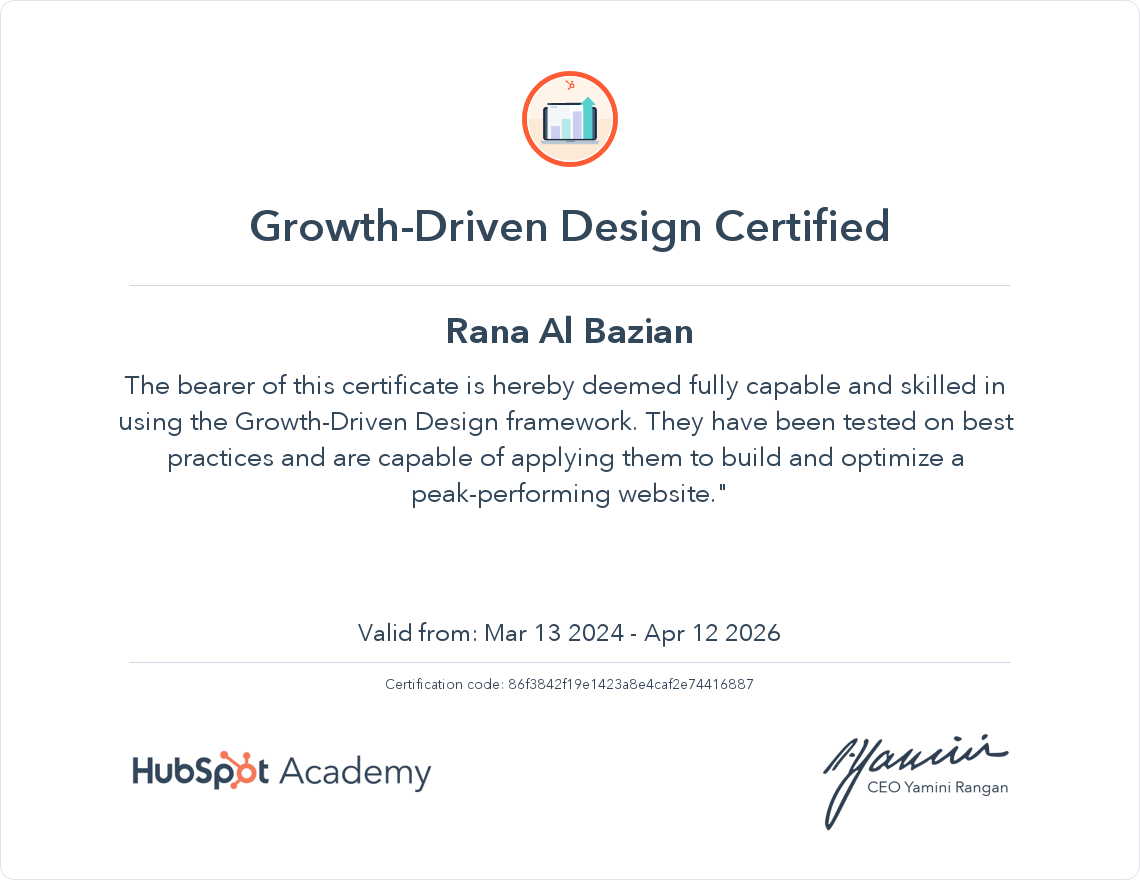 HubSpot Academy Certification
