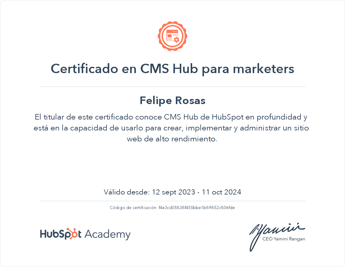 HubSpot Academy HubSpot CMS For Marketers Certification HubSpot Academy HubSpot CMS For Marketers Certification